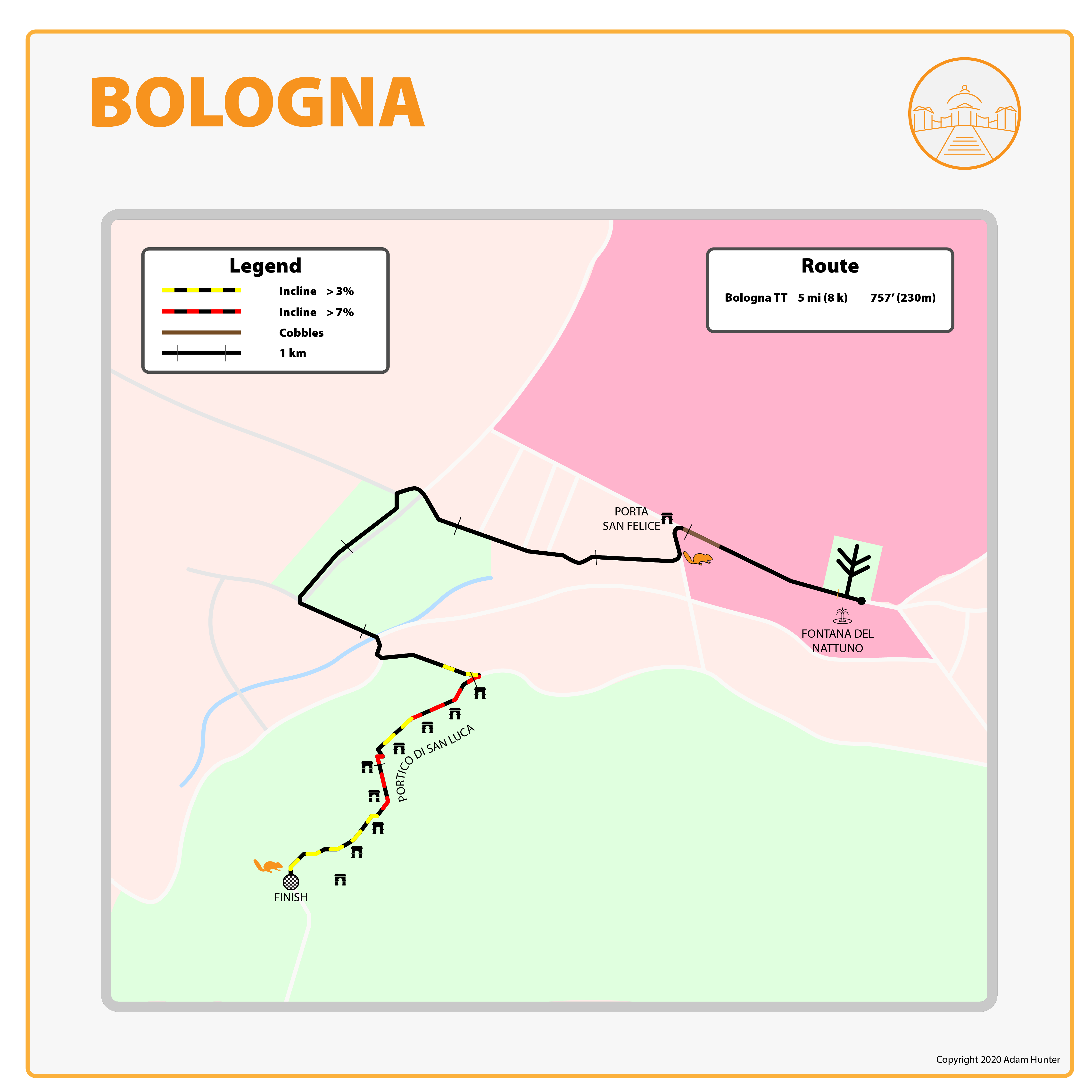 Bologna map : r/Zwift